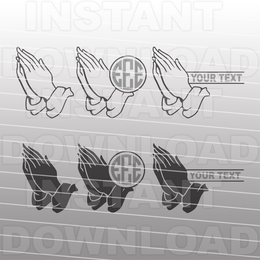 Praying Hands SVG File,christian Svg,religious SVG -vector Art ...