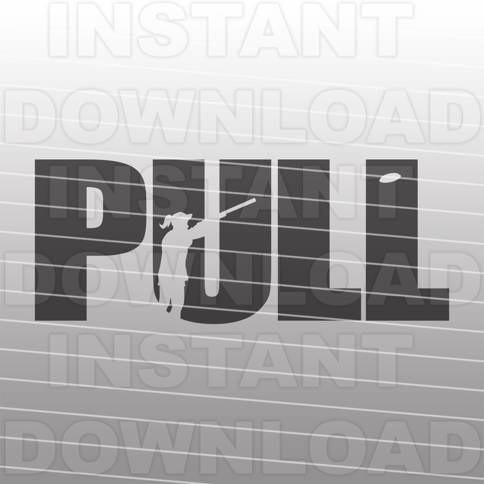 PULL Female Trapshooter SVG Filesporting Clays Svgclay | Etsy