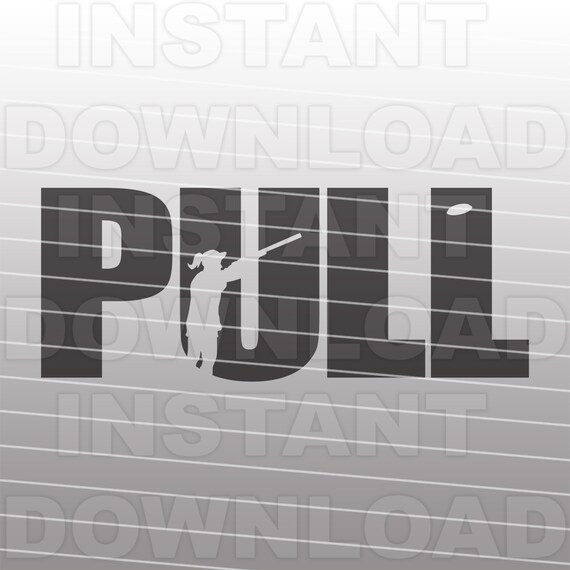 PULL Female Trapshooter SVG Filesporting Clays Svgclay | Etsy