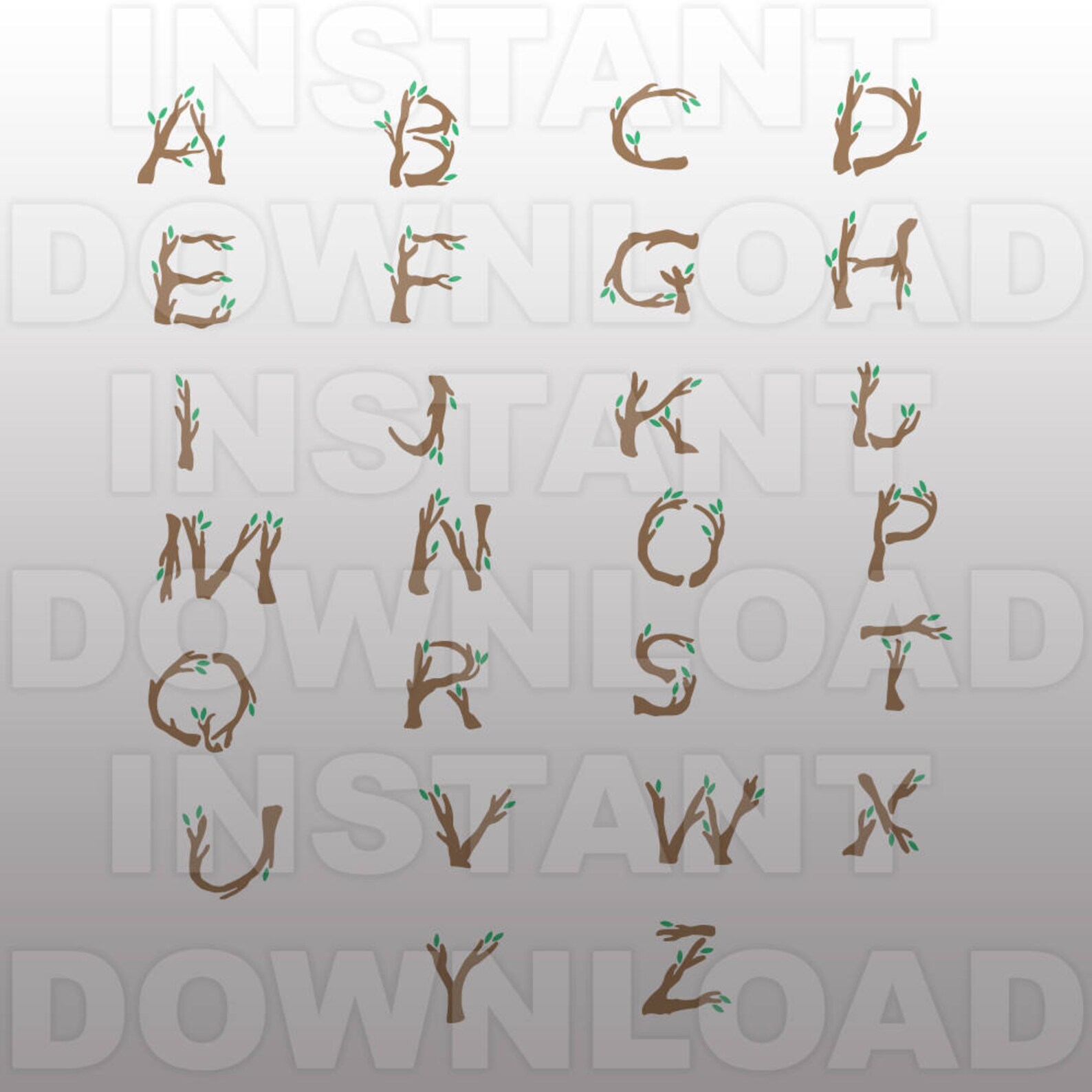 Rustic Font SVG File,rustic Alphabet Svg,rustic Monogram Letters Svg ...