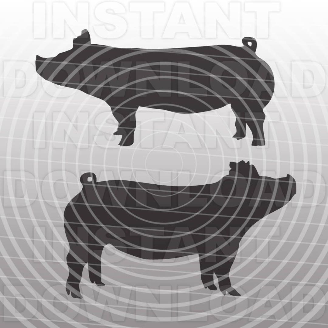 Show Pigs Livestock - Farm Animal SVG File Cutting Template-vector Clip ...