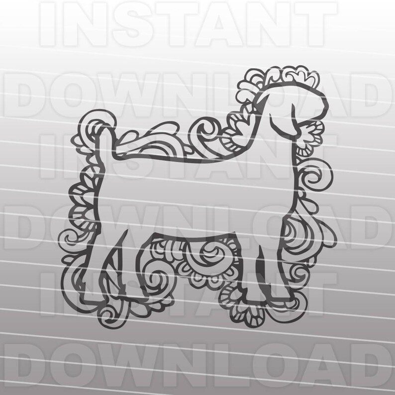 Show Goat SVG Fileboer Goat Doodle SVG for Commercial & - Etsy