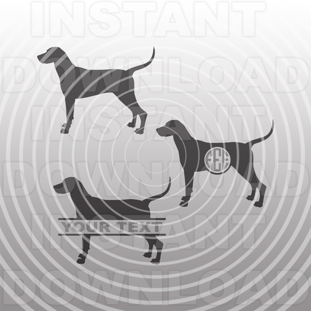 Coonhound SVG File,redbone Bluetick Treeing Walker Coonhound Svg ...