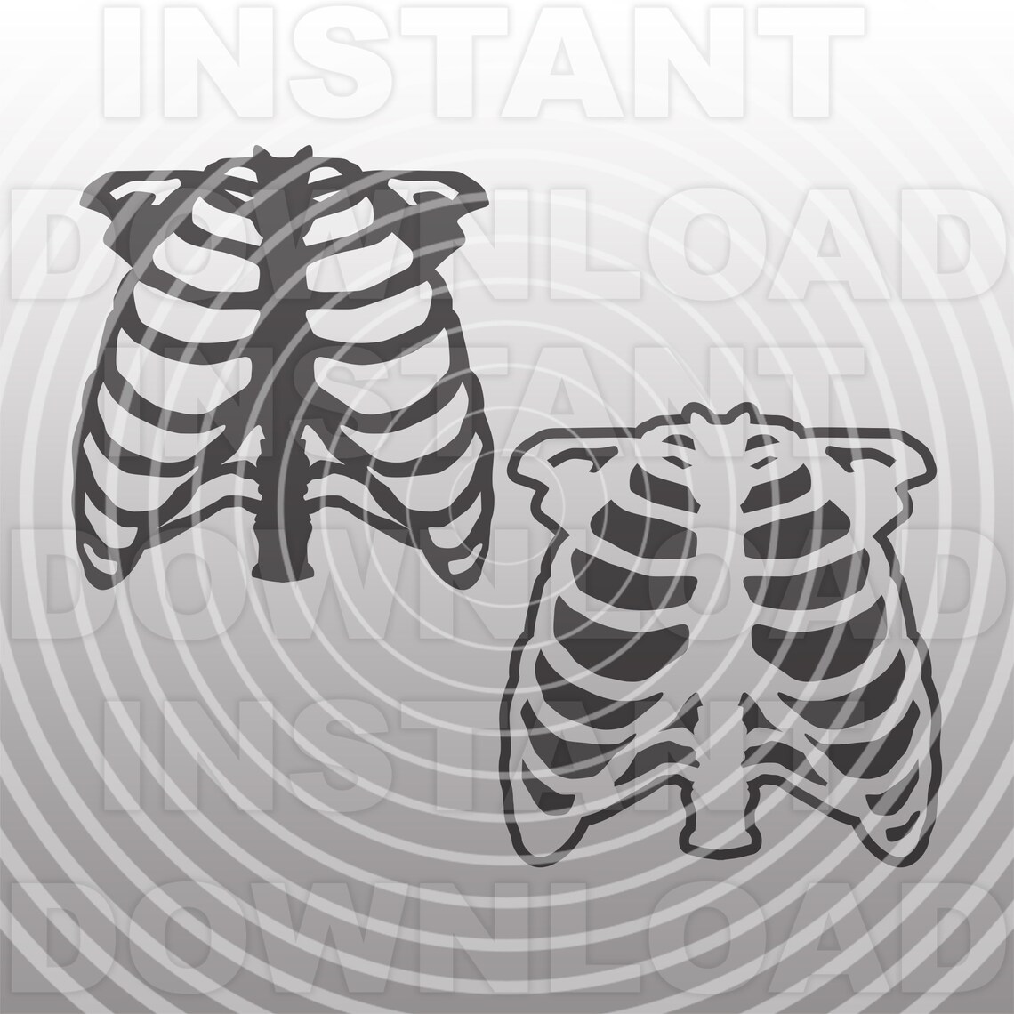 Human Rib Cage Skeletal Anatomy SVG Fileorthopedics Svgrad - Etsy