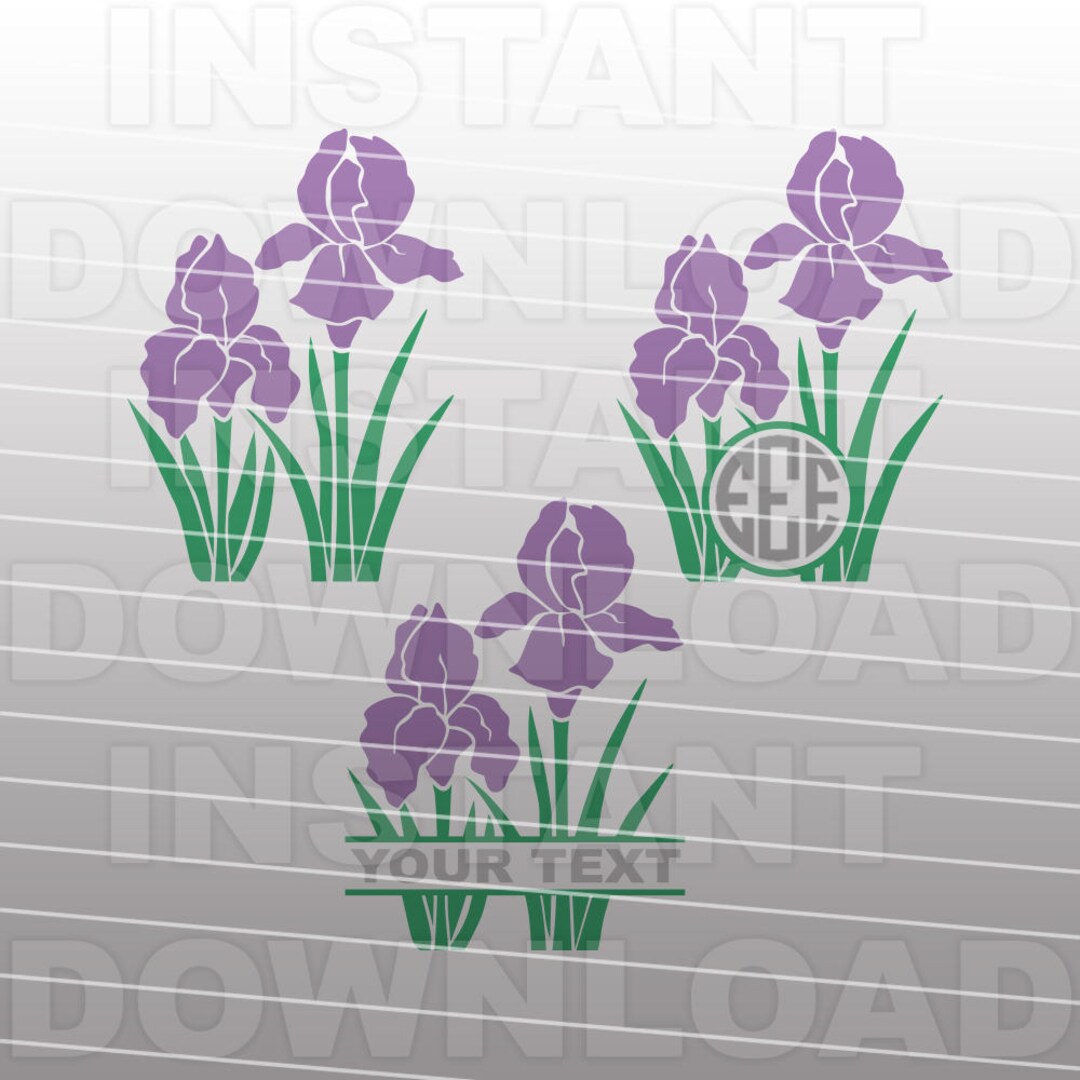Iris Flower SVG File,floral Svg,gardening SVG File -personal ...