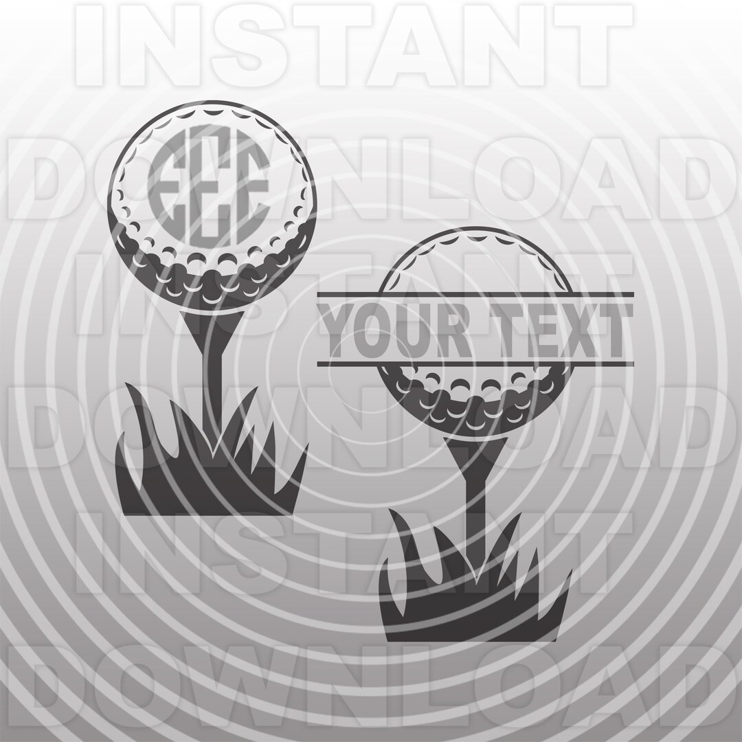Golf Ball on Tee SVG File,golfer Monogram Svg,golf Tournament SVG ...