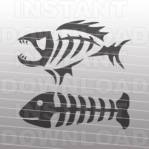 Fishing SVG File,fish Bones SVG File,tribal Fish Skeleton SVG File ...