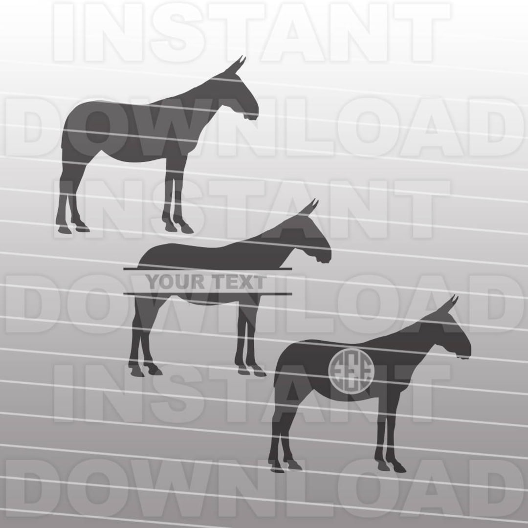 Mule SVG File,farm Animals Svg,livestock SVG -cutting Template- Vector ...