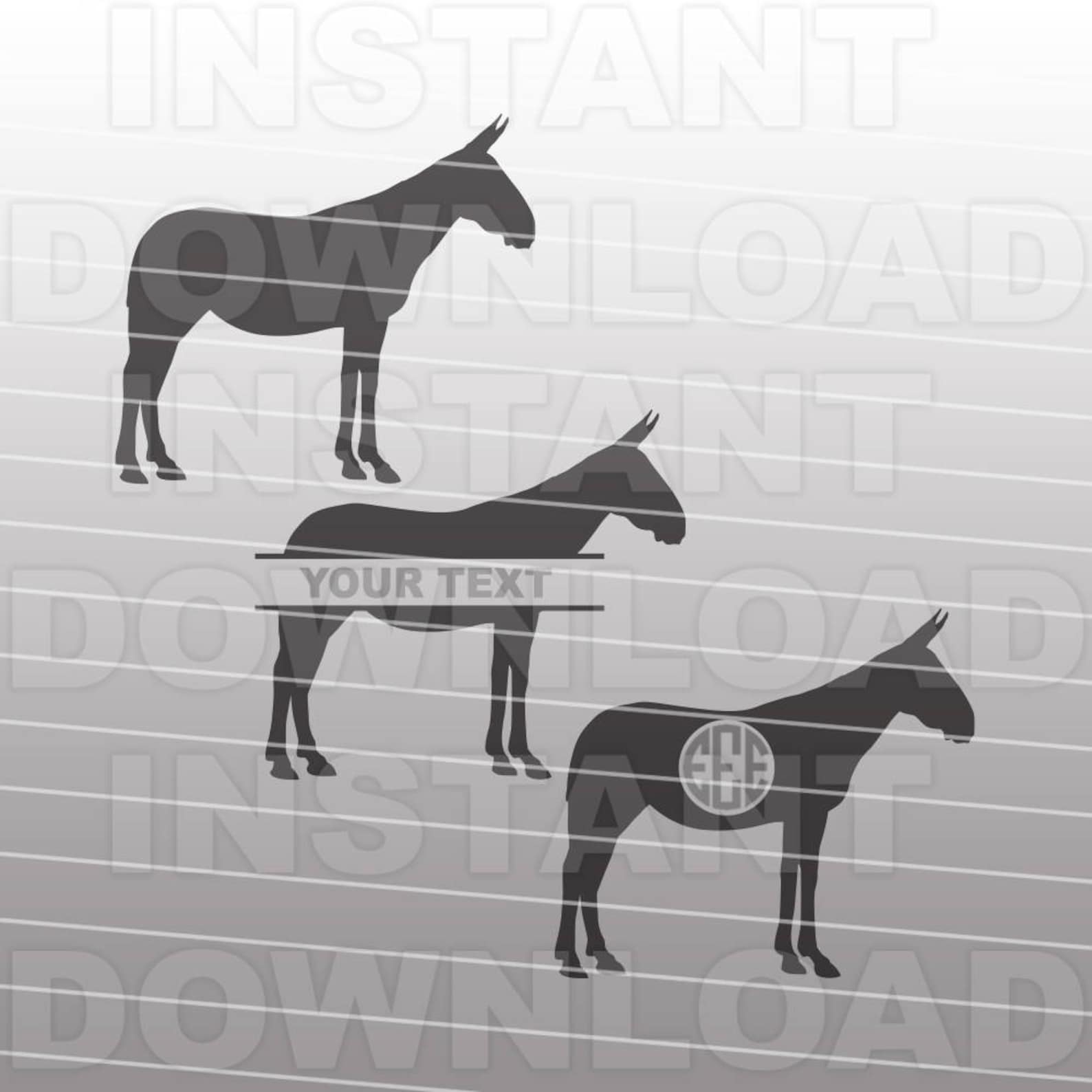 Mule SVG Filefarm Animals Svglivestock SVG cutting | Etsy