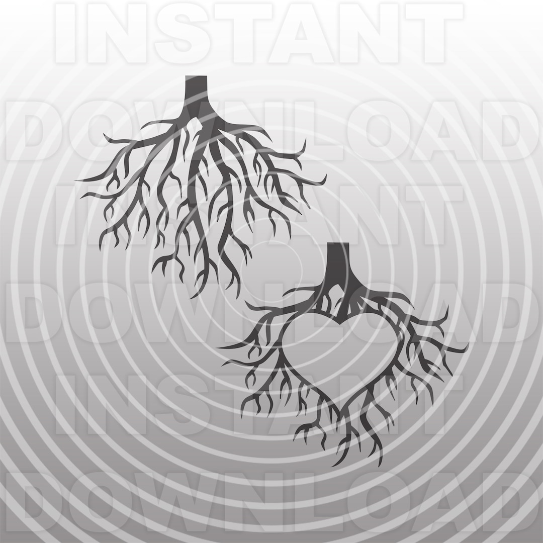 Tree Roots SVG File,tree Roots With Heart Svg,tree Roots Vector SVG ...