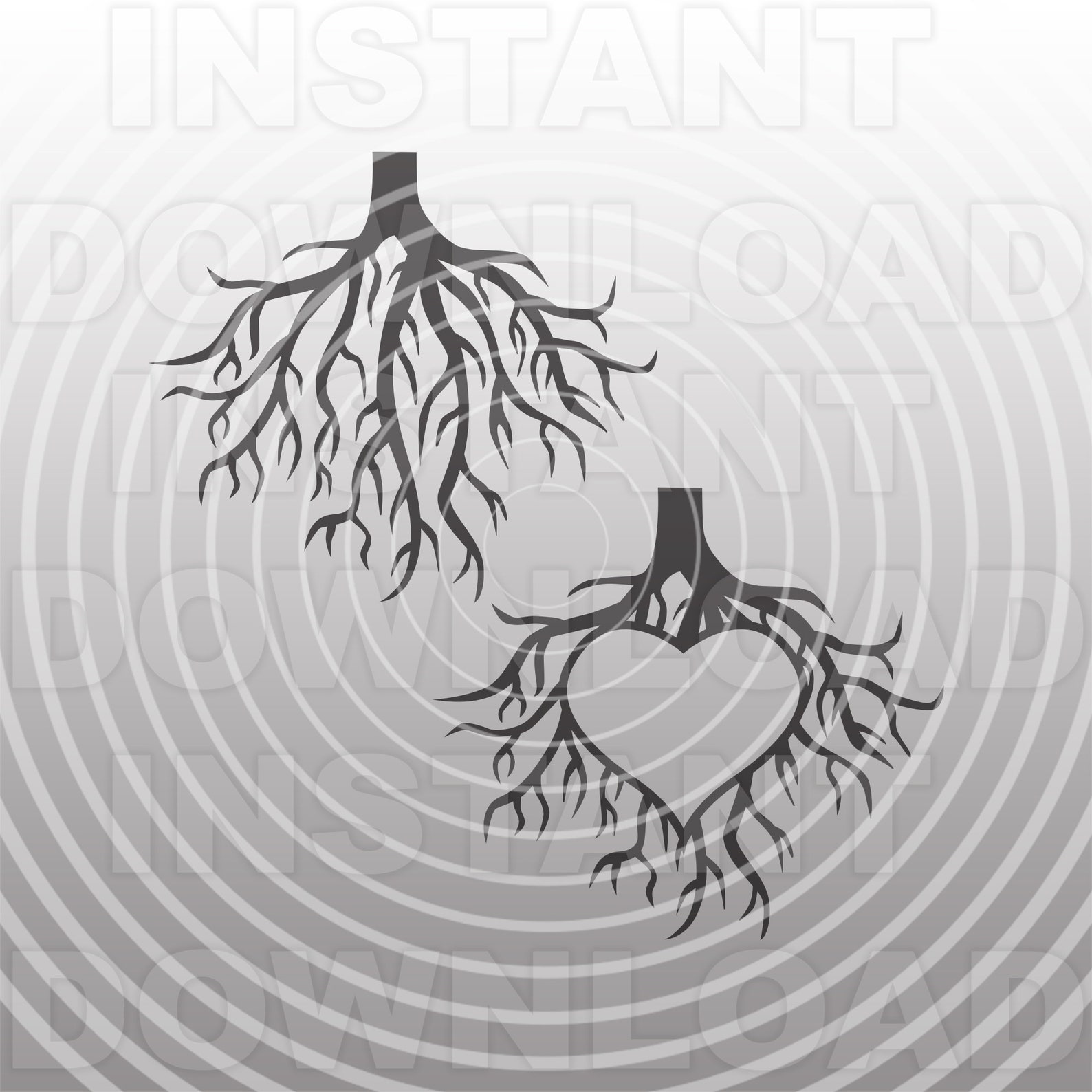 Tree Roots SVG File,tree Roots With Heart Svg,tree Roots Vector SVG ...