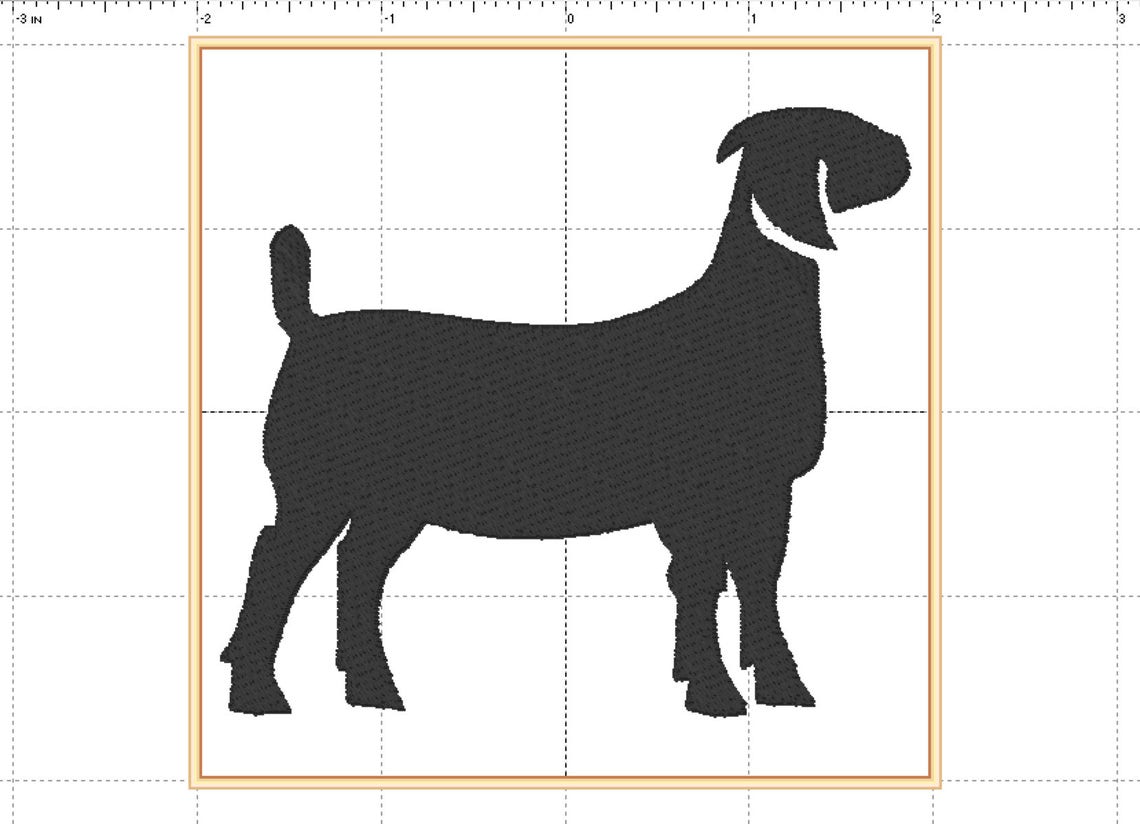 Farm Boer Goat Machine Embroidery Design livestock Design - Etsy