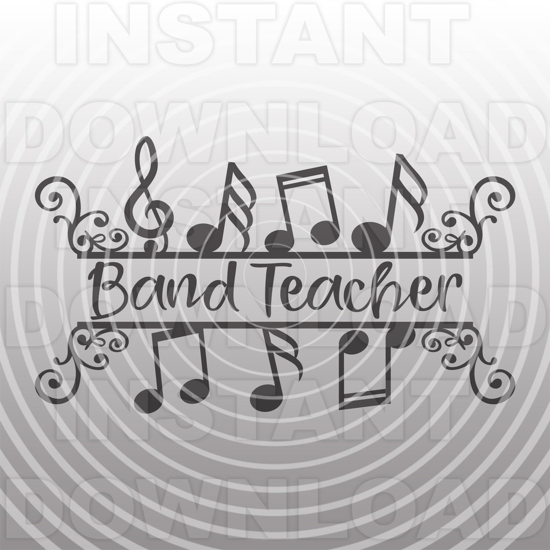 Band Teacher SVG File,music Teacher Svg,music School Svg -vector ...