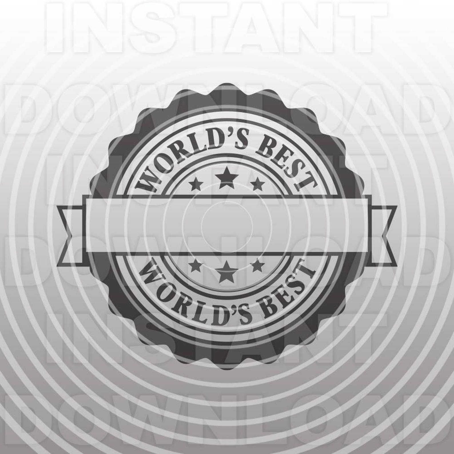 Worlds Best Design Template SVG File for Commercial & - Etsy