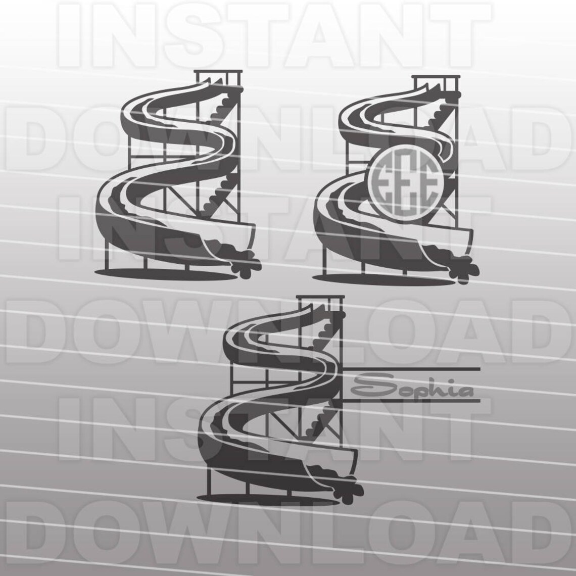 Water Slide SVG File,water Park Svg,family Vacation Svg,swimming Svg ...