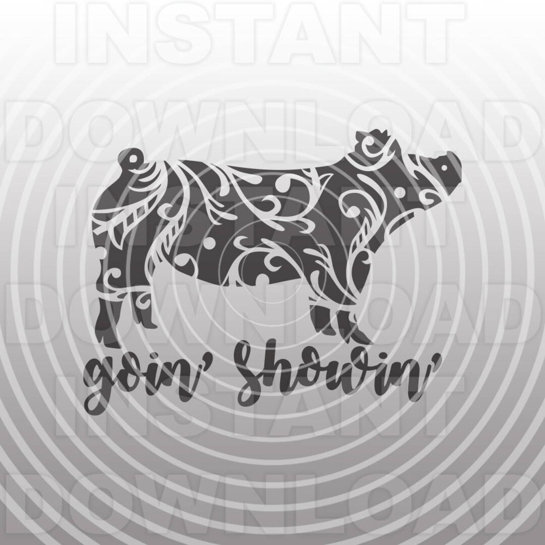 Pig SVG File,show Pig Svg,goin Showin Svg,stockshow Svg, Svg -vector ...
