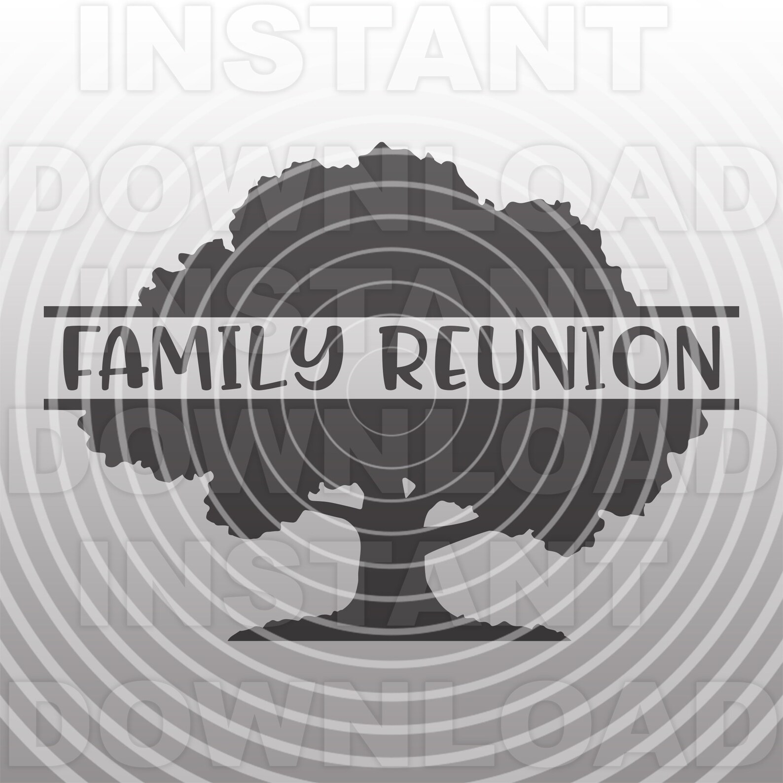 Family Reunion With Oak Tree SVG Filefamily Tree SVG vector - Etsy