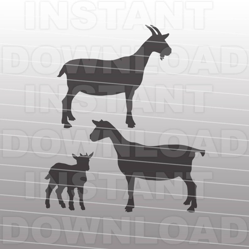 Goats SVG Filelivestock Svg-cutting Template Vector Clip Art - Etsy