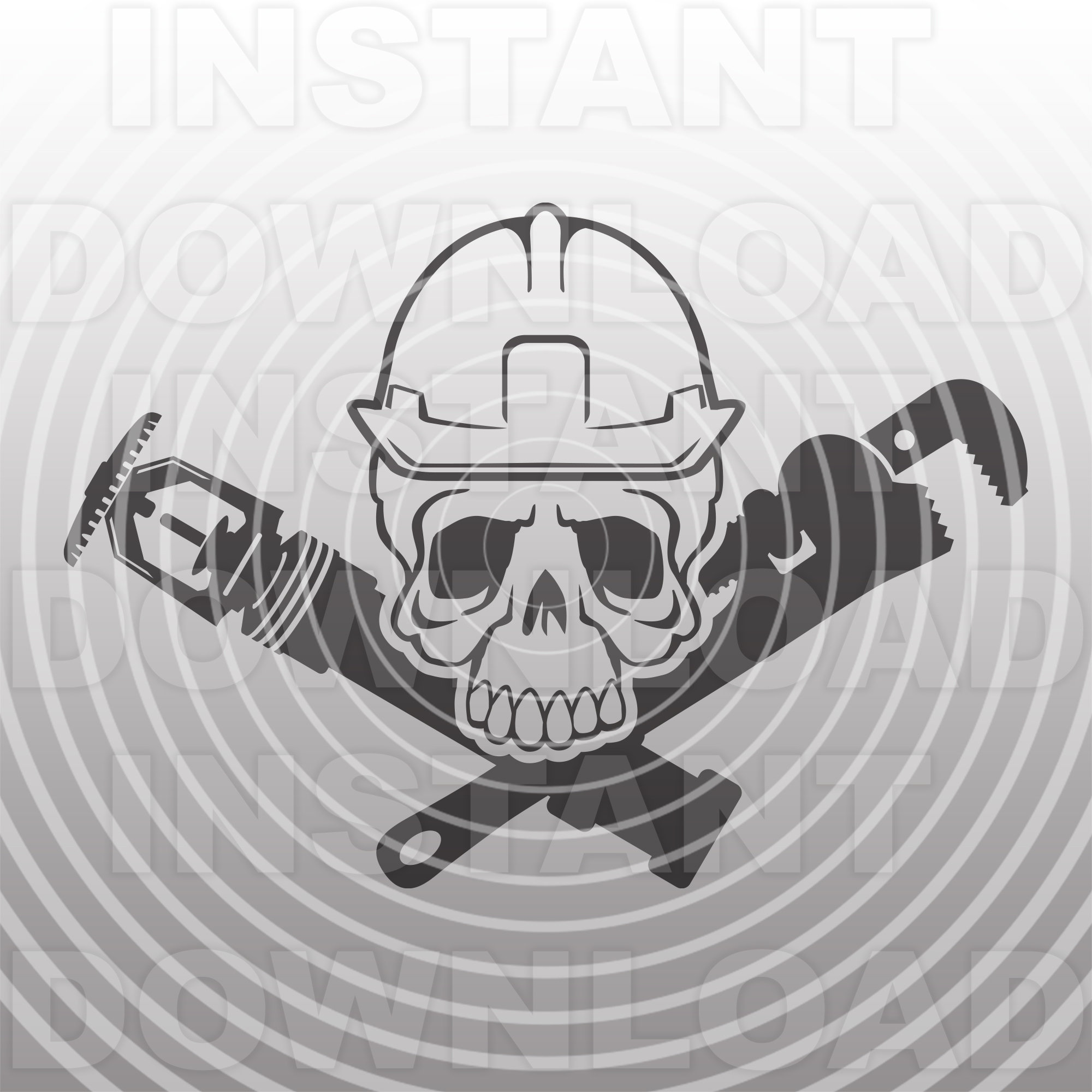 Union Fire Sprinkler Fitter Skull SVG File Vector Art | Etsy