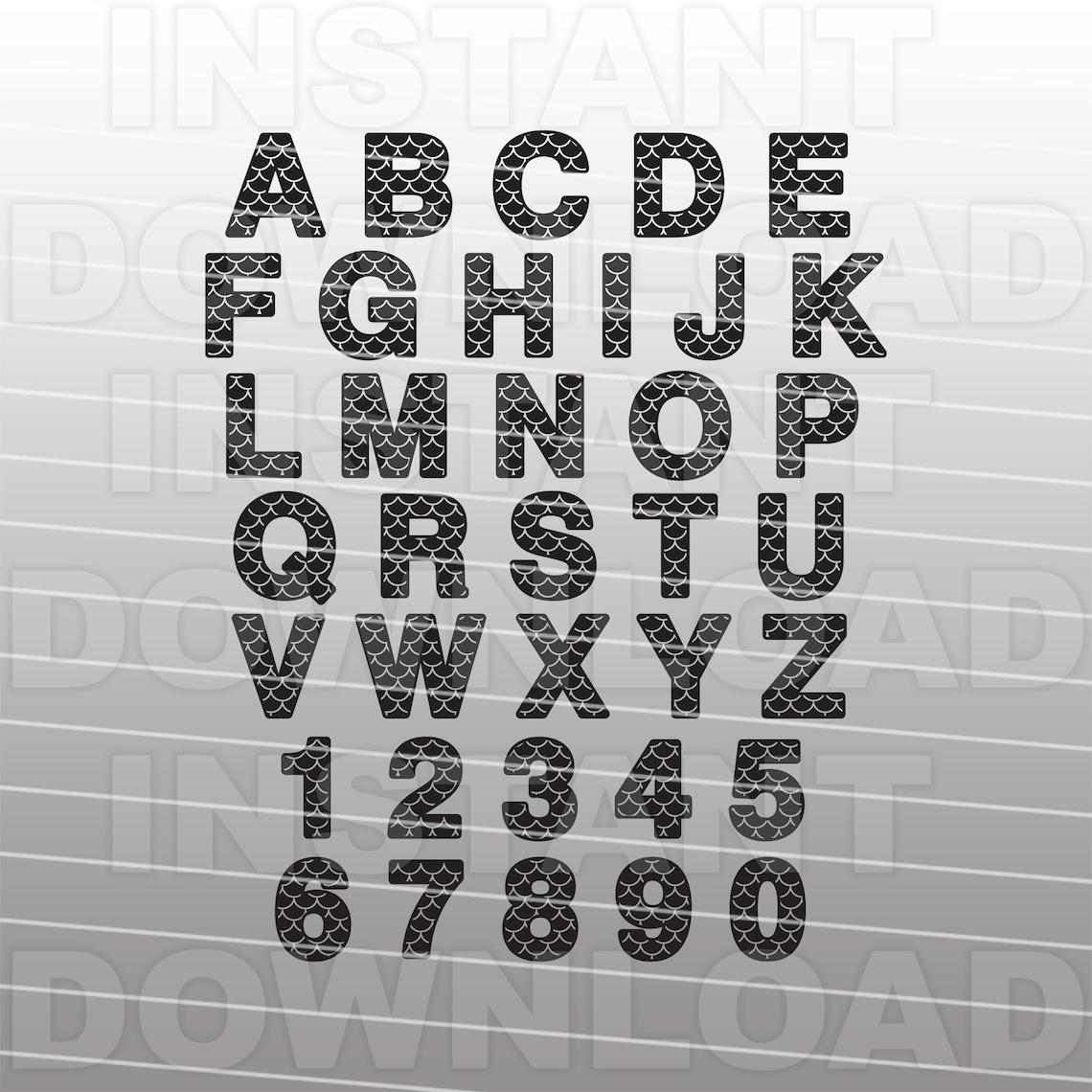 Dragon Scales Font Alphabet Letters SVG File Vector Art for | Etsy