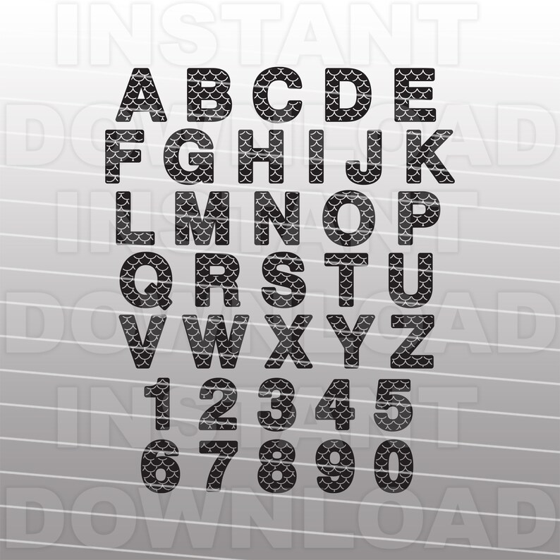 Dragon Scales Font Alphabet Letters SVG File vector Art for - Etsy