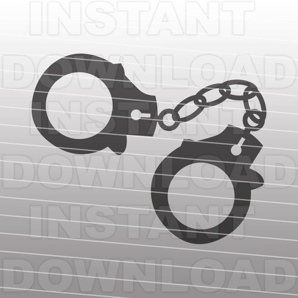 Police Handcuffs SVG File Police SVG File Commercial & | Etsy