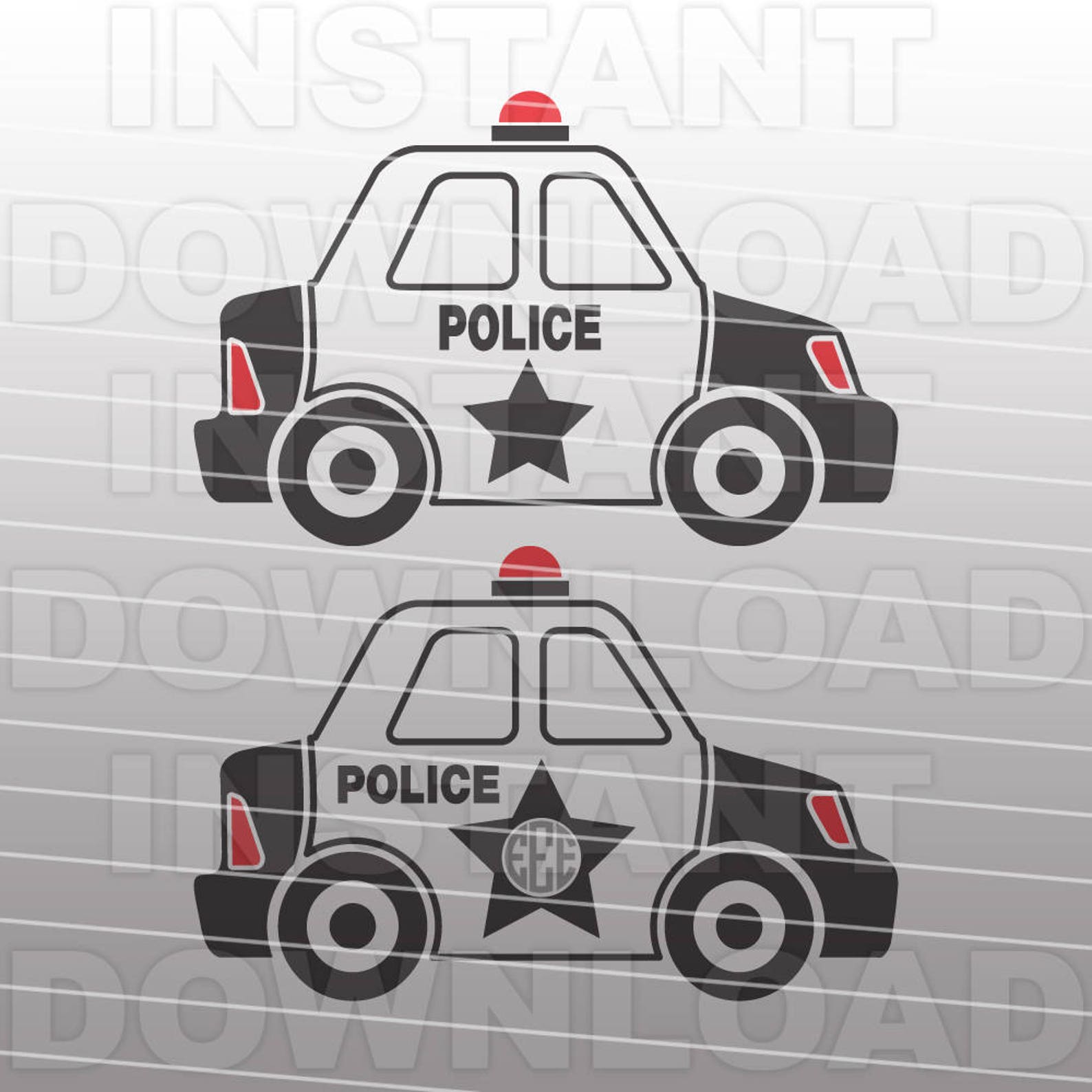 Police SVG Filepolice Car Svgmonogram SVG Cut File-vector - Etsy