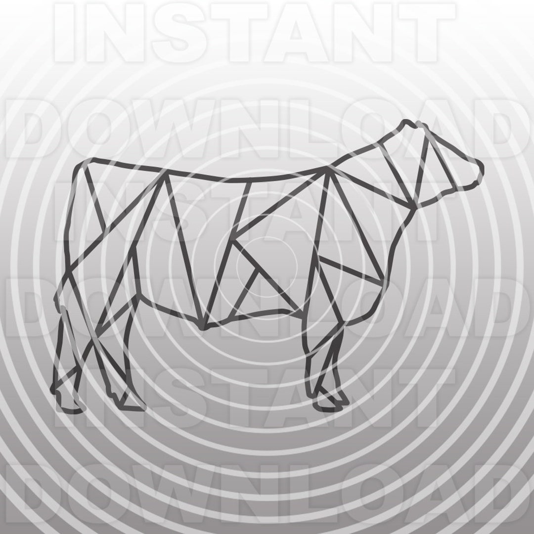 Show Steer SVG File,geometric Show Steer Svg,livestock Svg,farm Animal ...