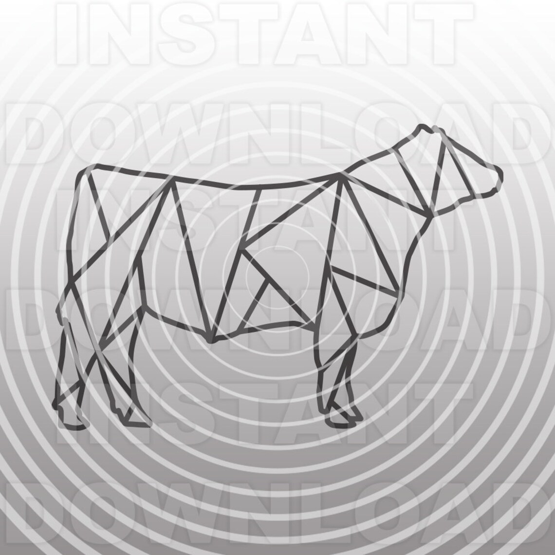 Show Steer SVG Filegeometric Show Steer Svglivestock - Etsy