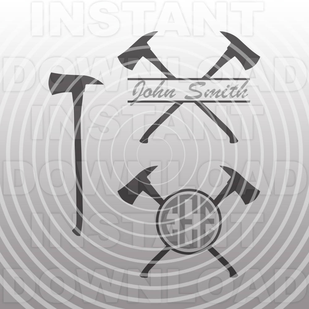 Firefighter Axe SVG File - Fireman Axe SVG File -commercial & Personal ...