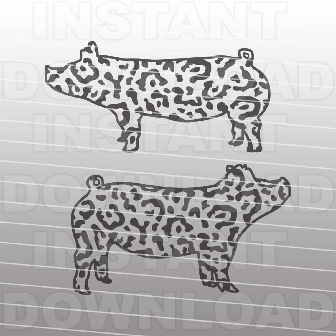 Show Pig SVG File,leopard Print Show Pig SVG File,farm Animal Svg ...
