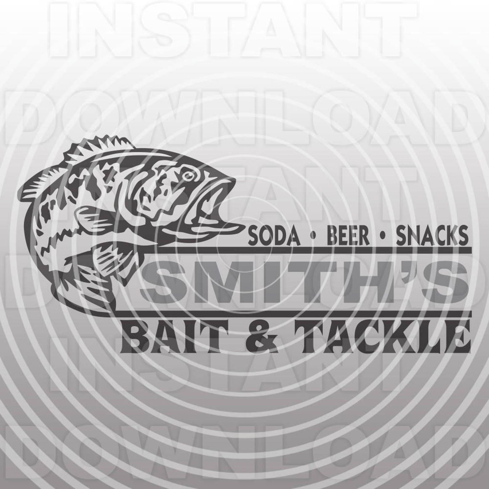 Bass Fishing SVG File,bait Tackle Sign Svg,fisherman Svg -vector Art ...