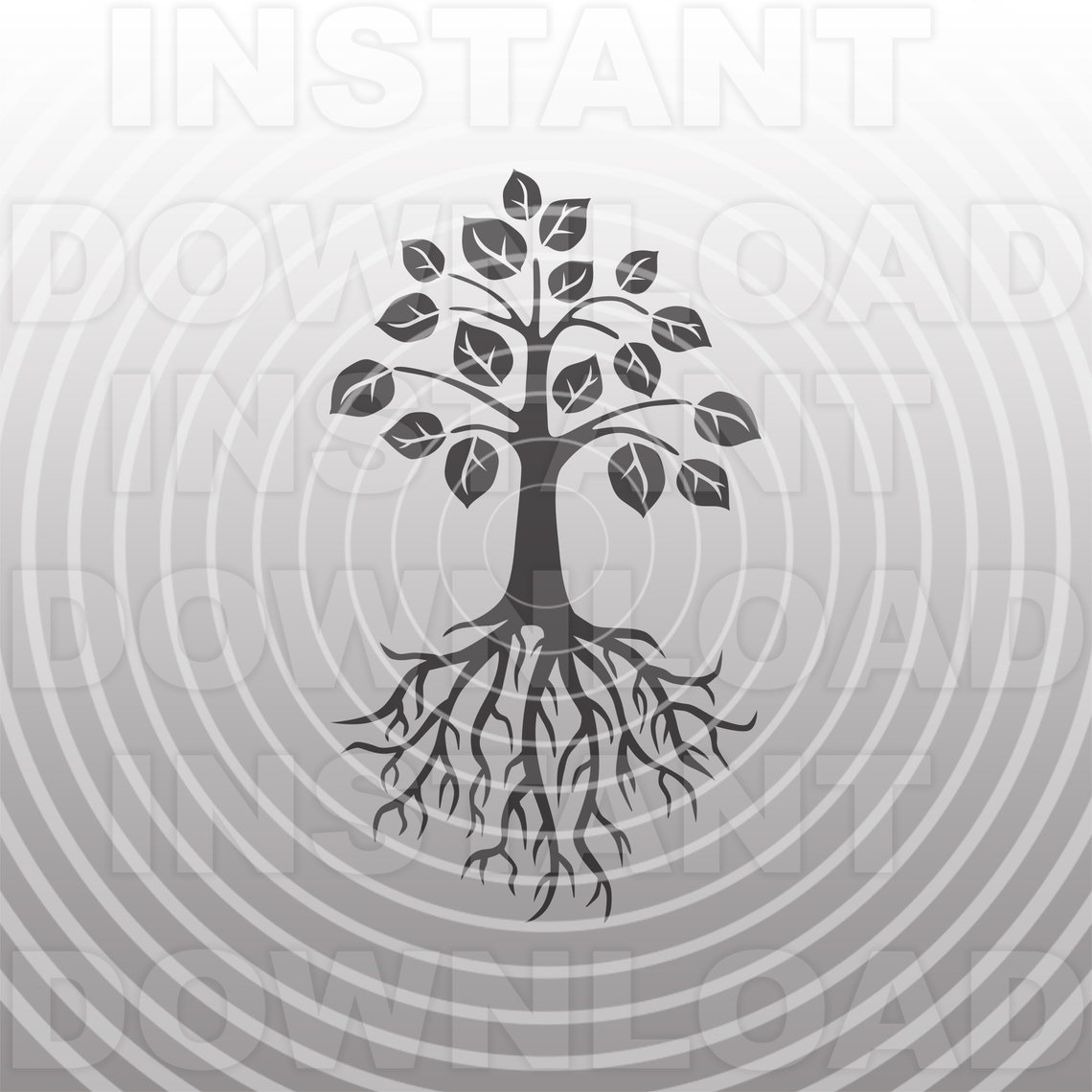 Tree With Roots SVG Filefamily Tree SVG File commercial & - Etsy