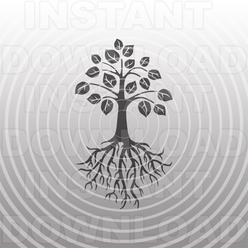 Tree With Roots SVG Filefamily Tree SVG File commercial & - Etsy