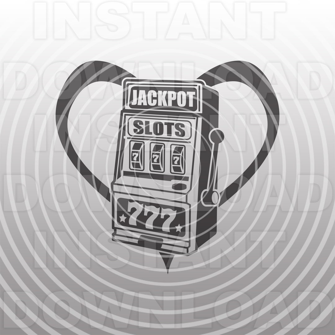 Slot Machine With Heart SVG File,gambling Svg,casino Svg -vector Art ...
