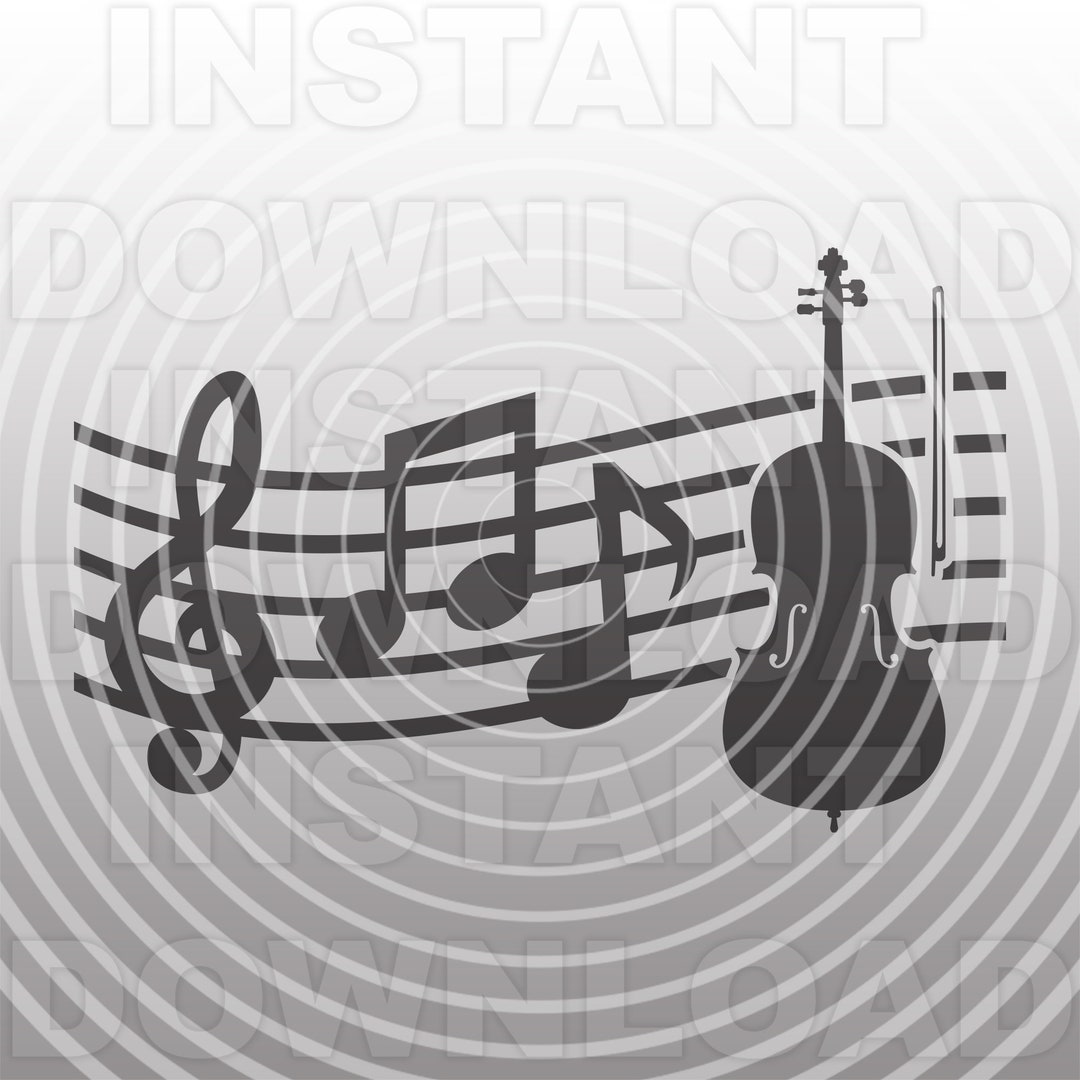 Cello SVG File,music Notes Svg,violinist Svg,orchestra Svg -vector Art ...