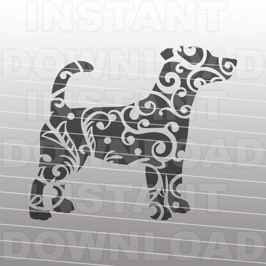 Jack Russell Terrier Filigree SVG File,terrier Dog SVG -vector Clip Art ...