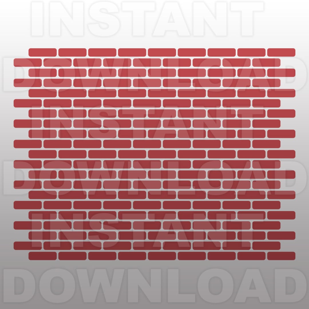 Brick Pattern SVG File,brick Wall SVG File -commercial & Personal Use ...