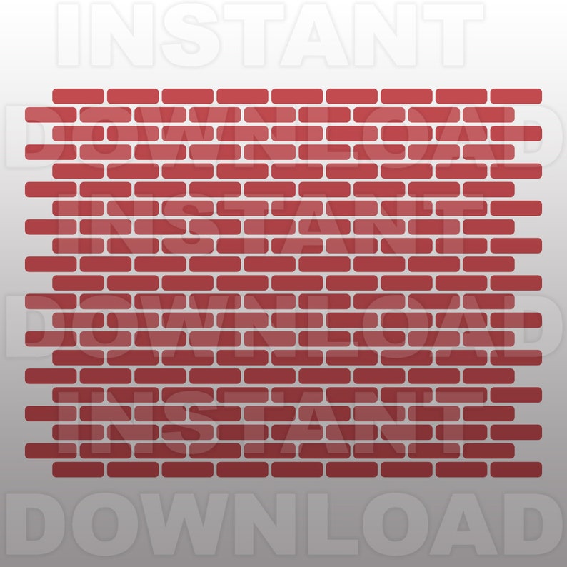 Brick Pattern SVG Filebrick Wall SVG File commercial & - Etsy