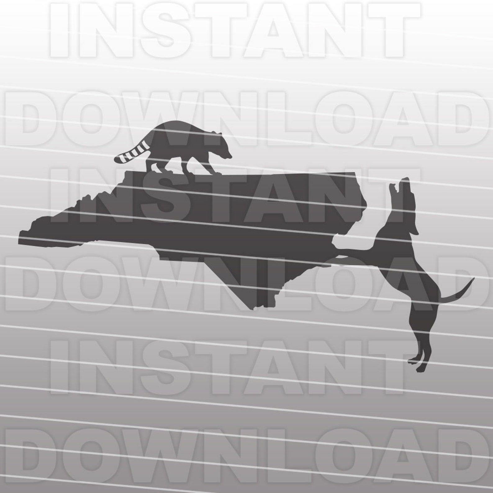 North Carolina Coon Hunting SVG Fileraccoon SVG for - Etsy