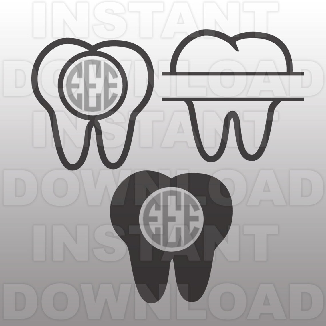 First Tooth Monogram SVG Filebaby Tooth Svgdentist SVG | Etsy