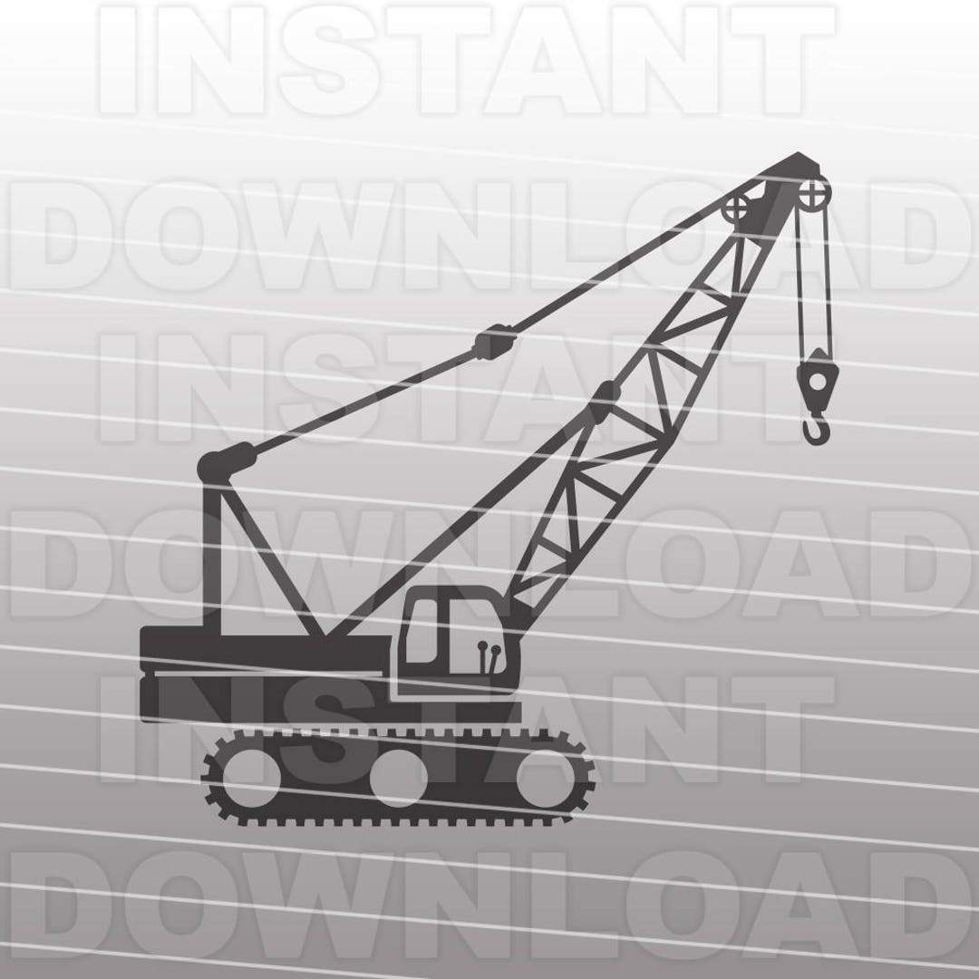 Crawler Crane SVG File,crane Operator Svg,construction SVG -vector Clip ...