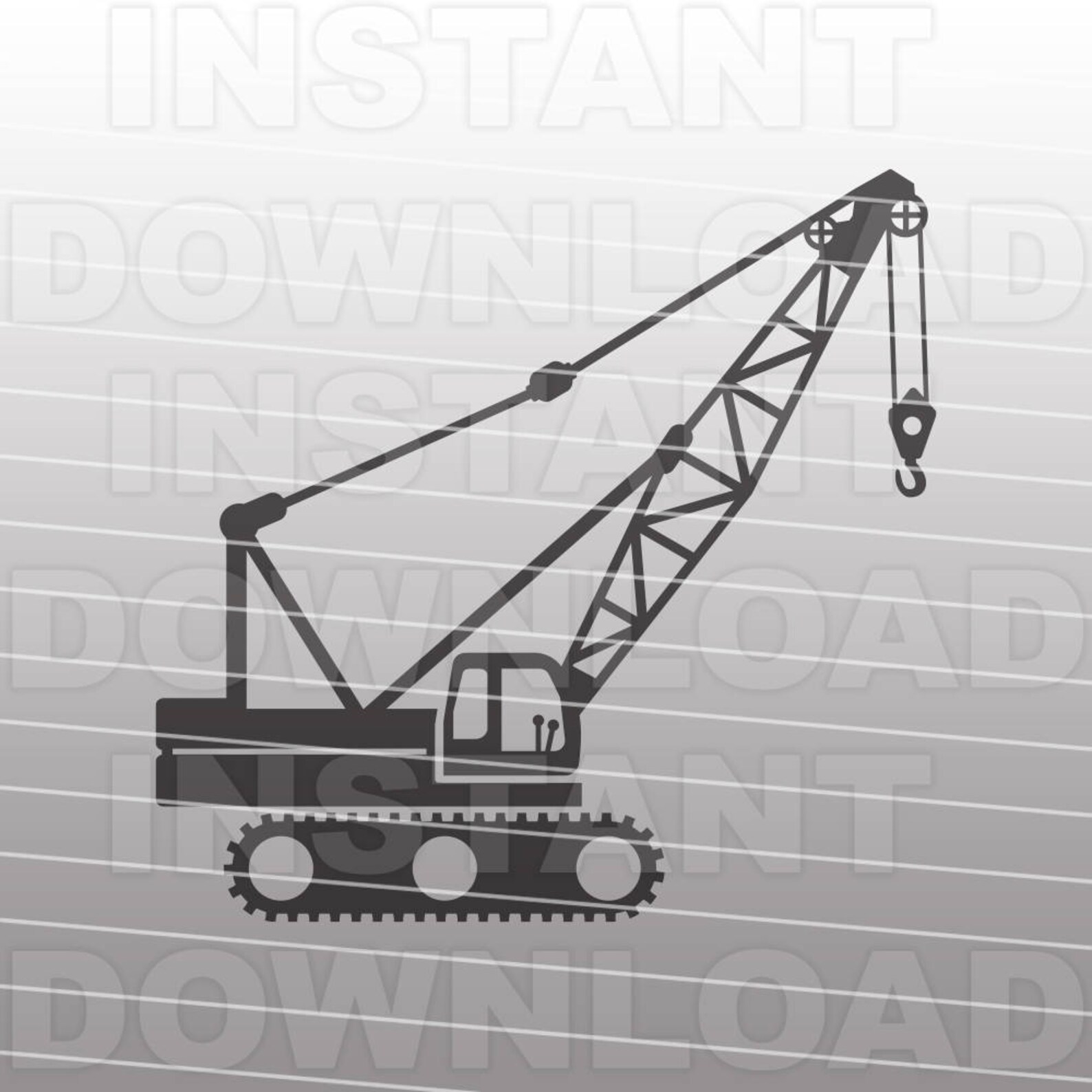 Crawler Crane SVG Filecrane Operator Svgconstruction SVG - Etsy