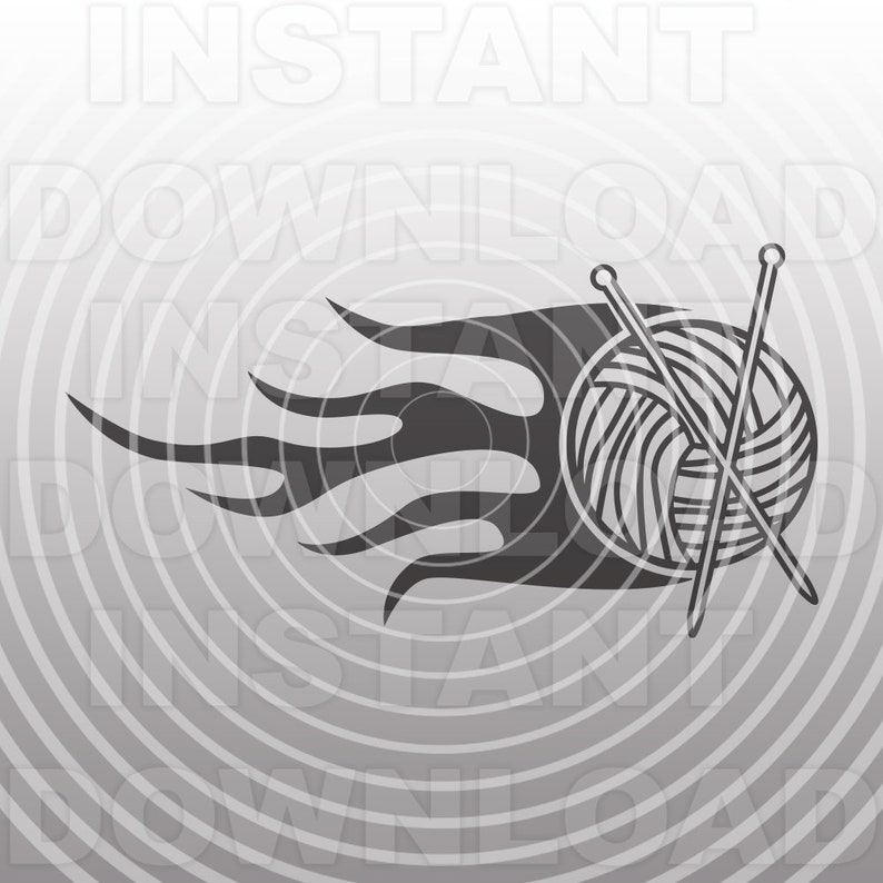 Knitting SVG Fileknitting Needles Svgyarn Svgvinyl Decal | Etsy