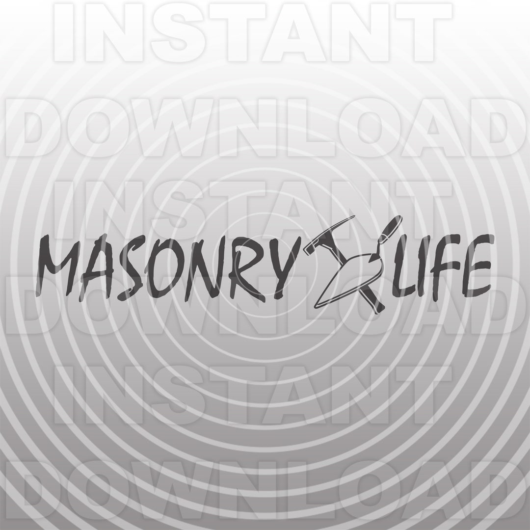 Masonry Life SVG File,bricklayer Svg,brickmason SVG -vector Art ...