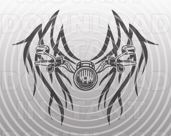 Motorcycle Handlebars Vector - Etsy