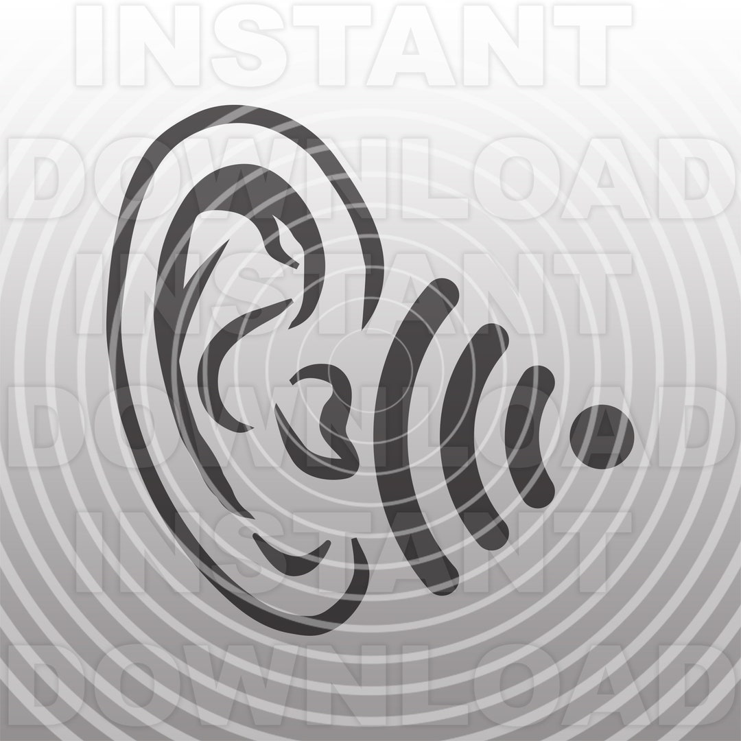 Ear With Waveform SVG File,audiologist Svg,speech Language Pathologist ...