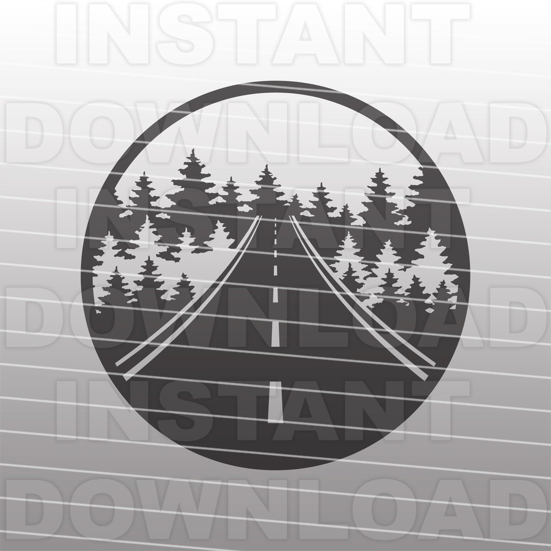 Open Road SVG File,highway Svg,backroads Svg,highway Forest Scene Svg ...