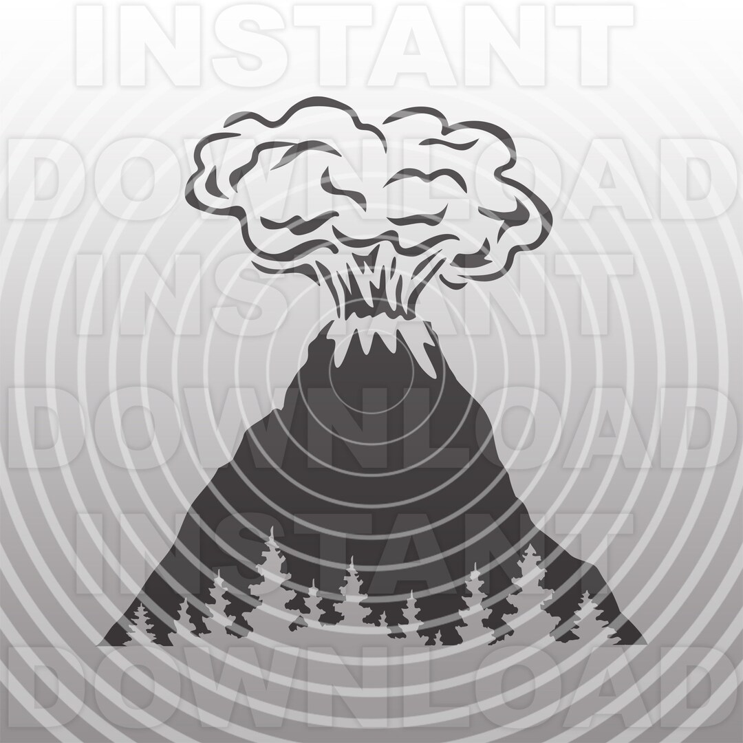 Volcano SVG File,geology SVG File -vector Clip Art Commercial ...