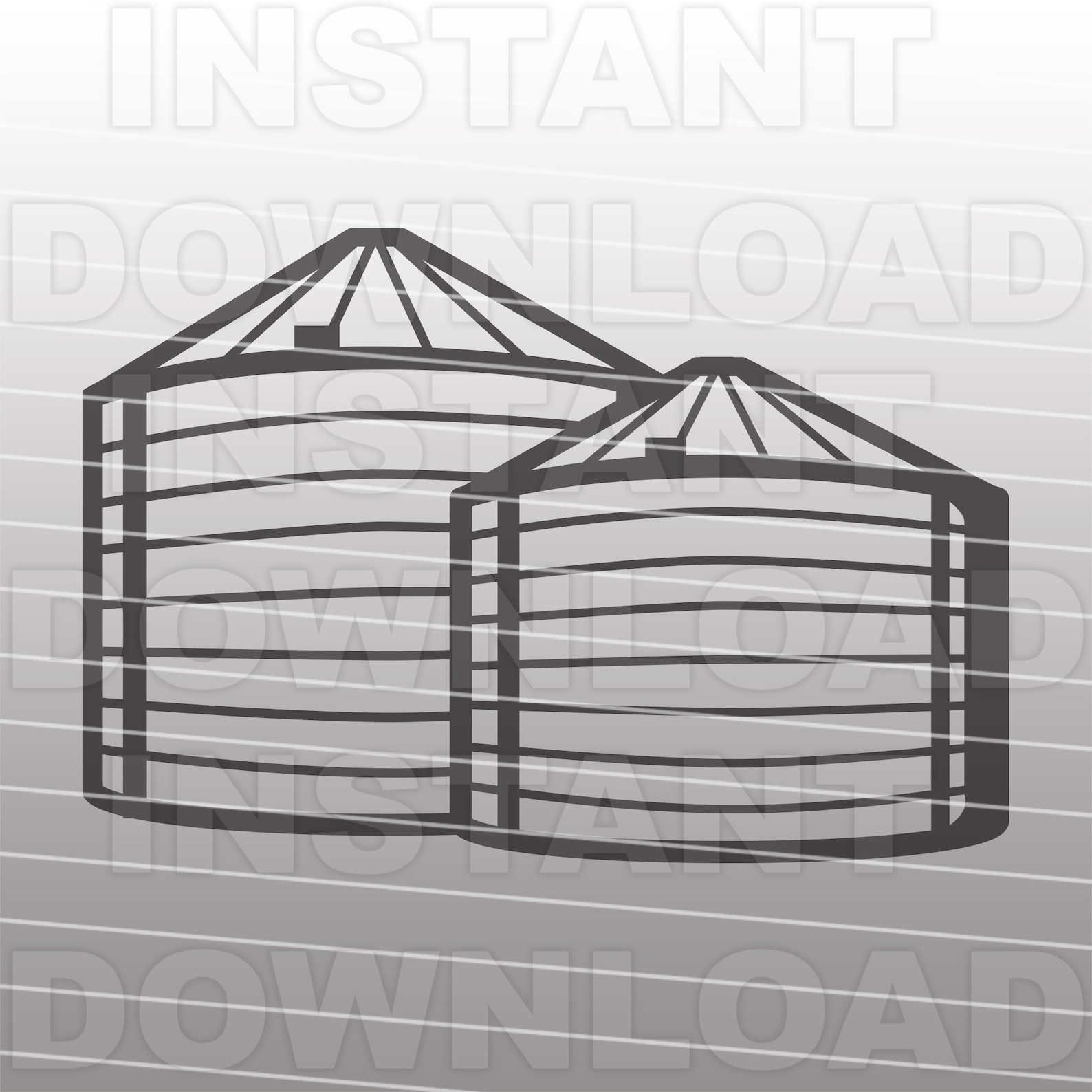 Grain Bins SVG File,farming SVG File,vector Clip Art File,commercial ...